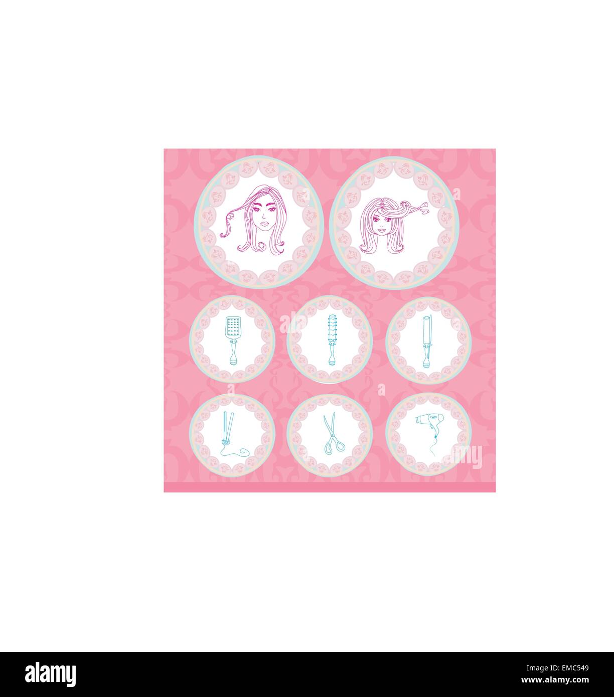 Barber shop icons collection Stock Vector Images - Alamy