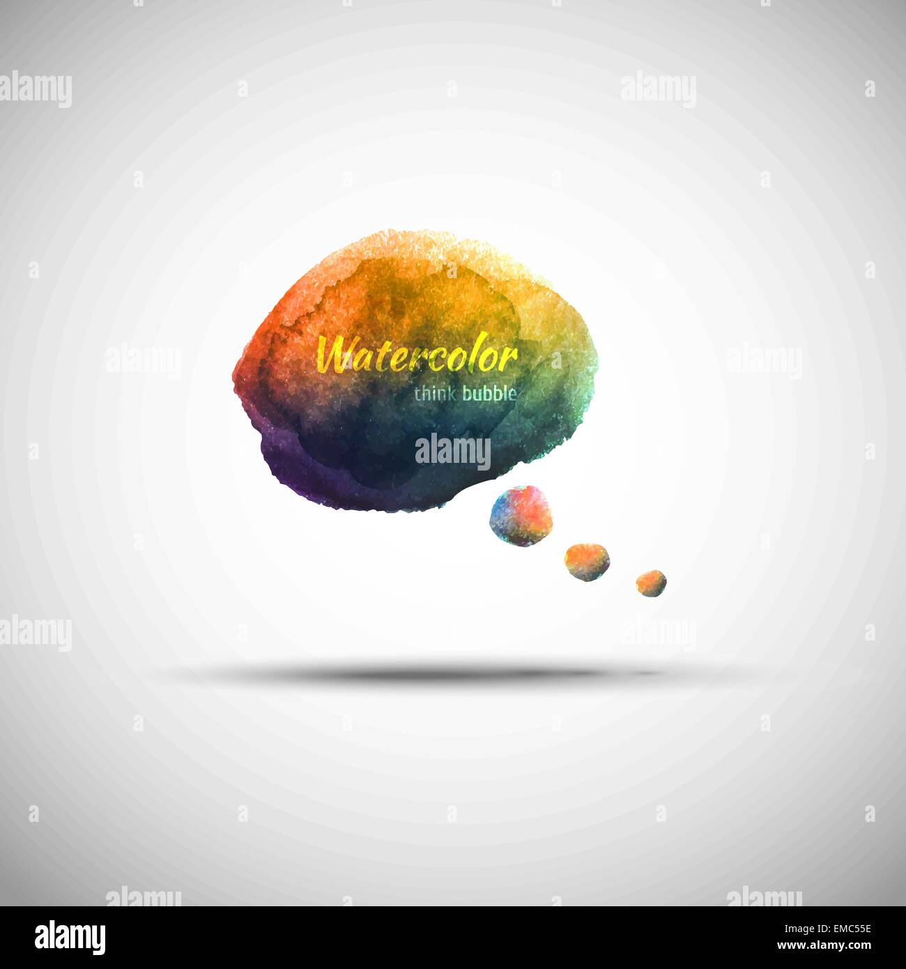 Watercolor think bubble Stock Vector Image & Art - Alamy