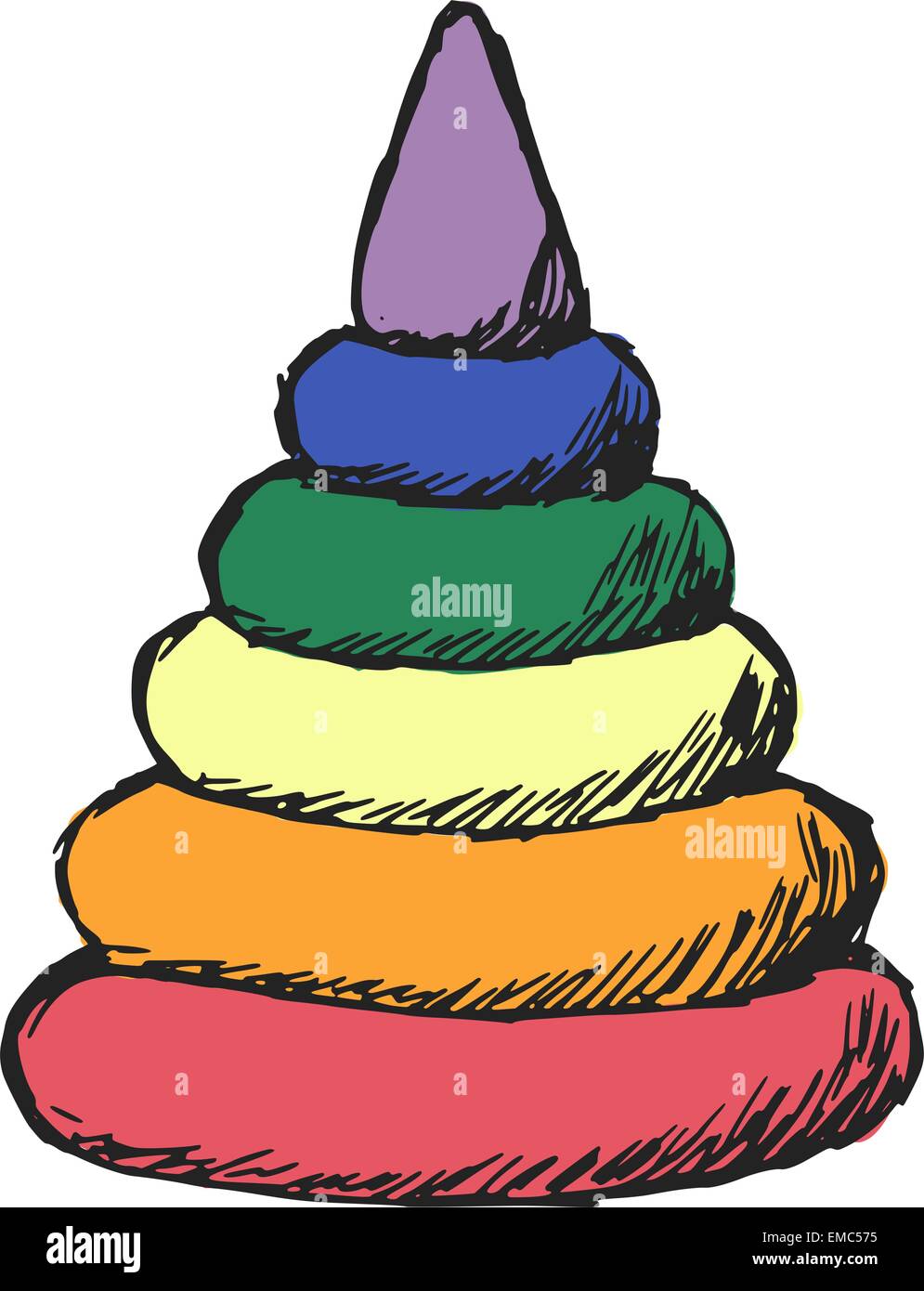 Pyramid toy isolated vector Stock Vector Images - Alamy