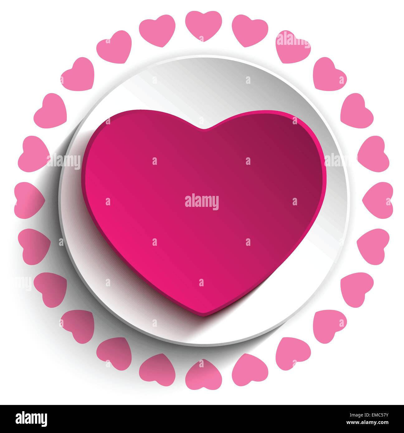 Valentine Day Love Heart Pink Background Stock Vector Image And Art Alamy
