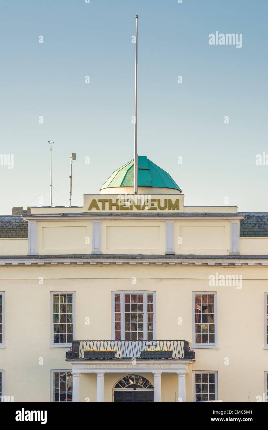 Bury St Edmunds Athenaeum, view of 18th century Athenaeum building with ...