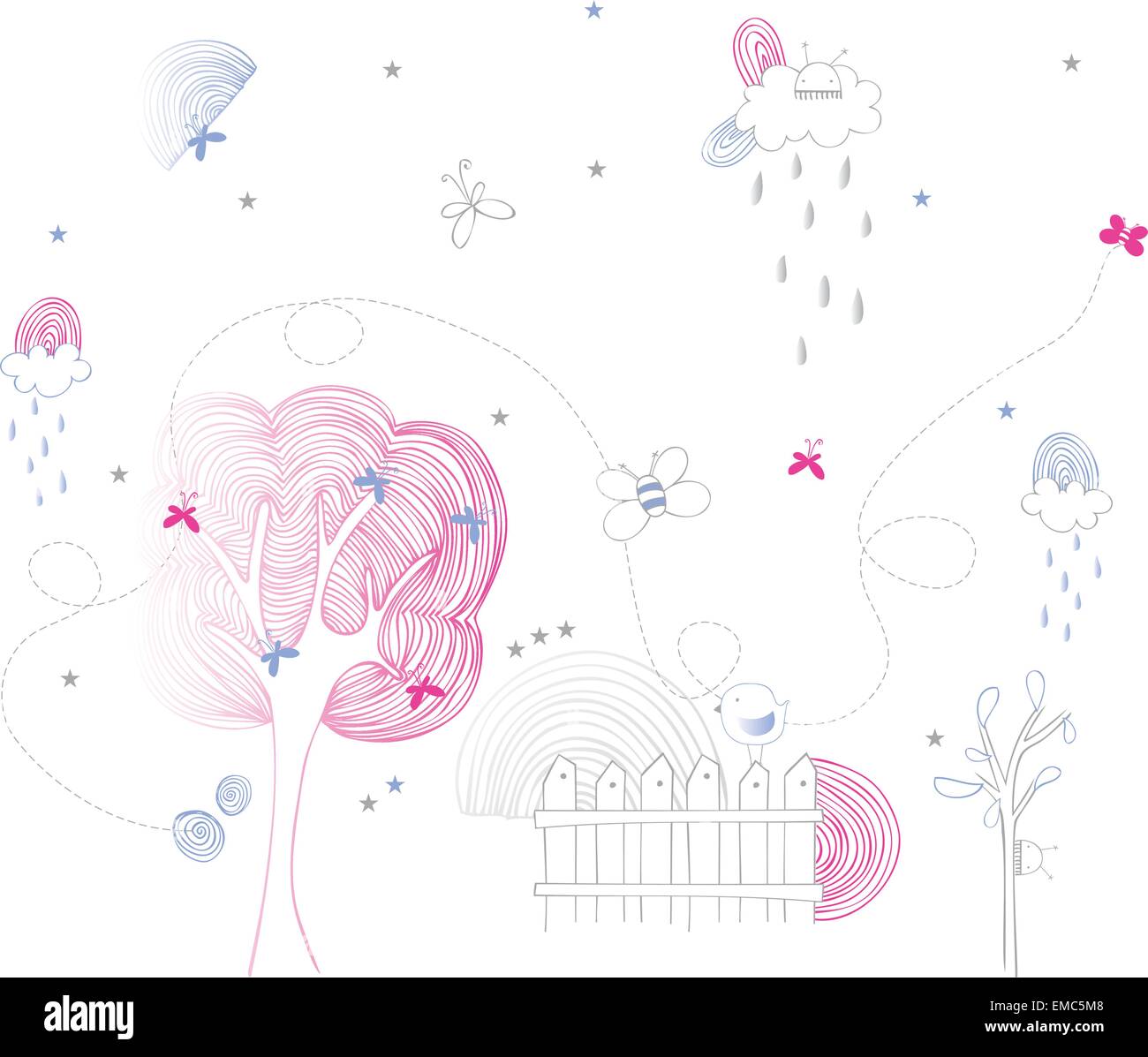 Spring forest scene Cut Out Stock Images & Pictures - Alamy