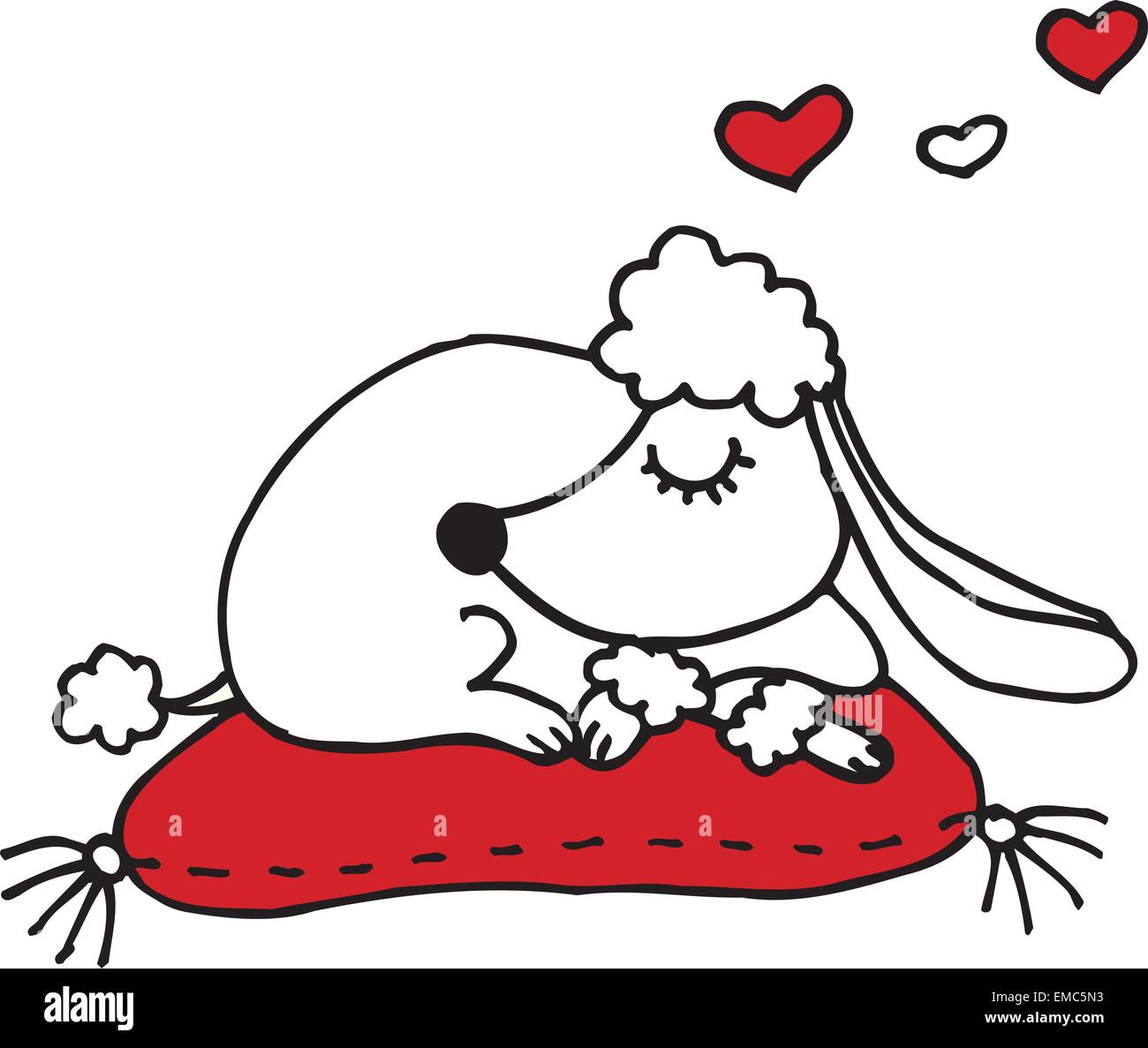 Portrait puppy dog lying Stock Vector Images - Alamy