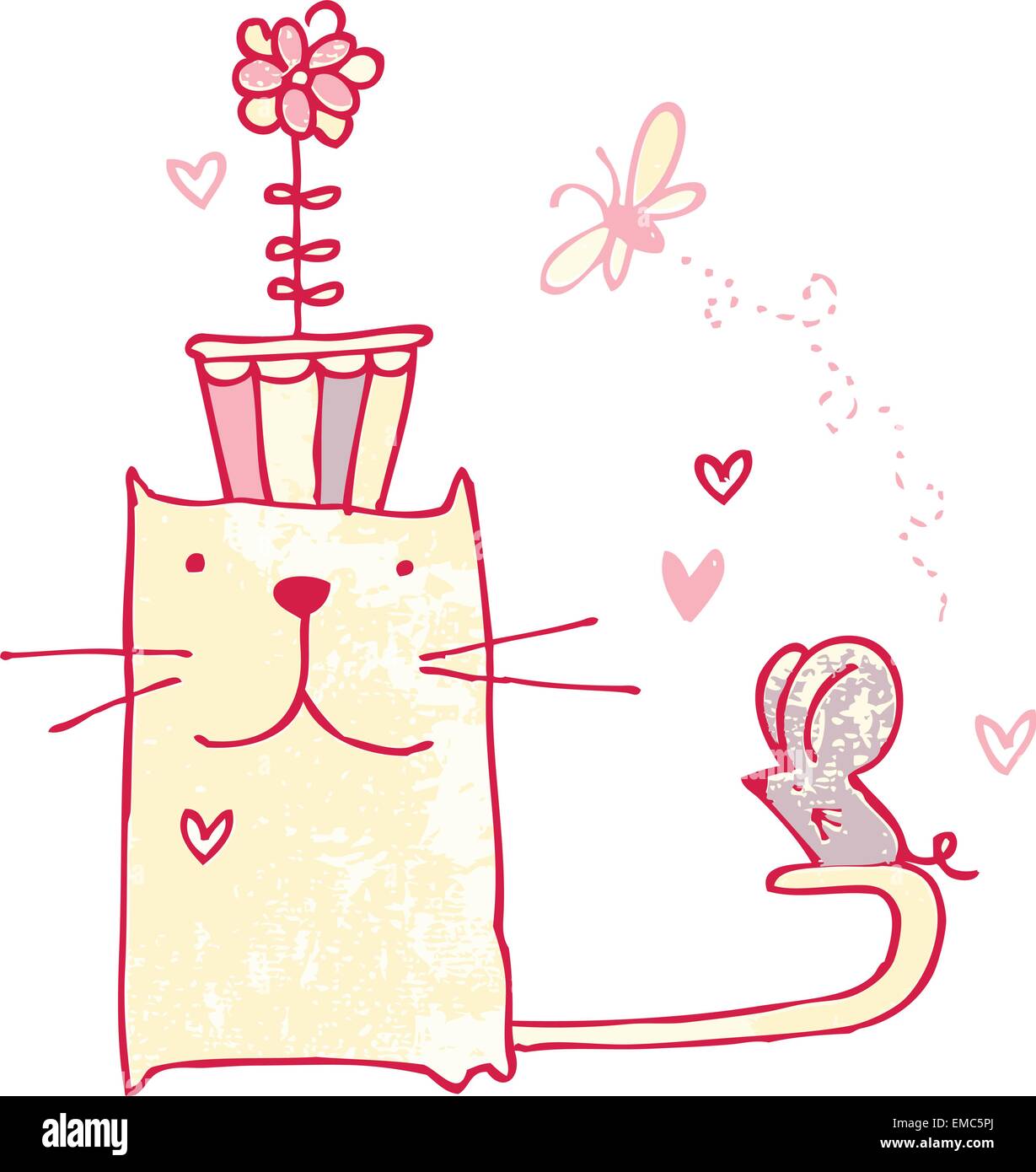 mouse and cat Stock Vector Image & Art - Alamy