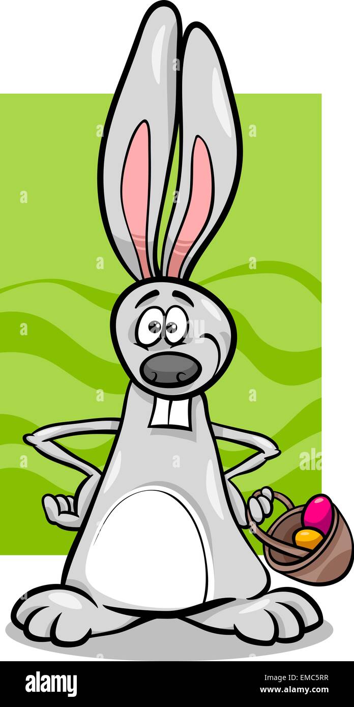 bunny and easter eggs cartoon illustration Stock Vector Image & Art - Alamy