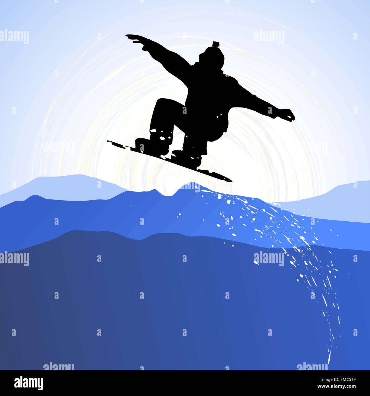 Young skiers slope Stock Vector Images - Alamy