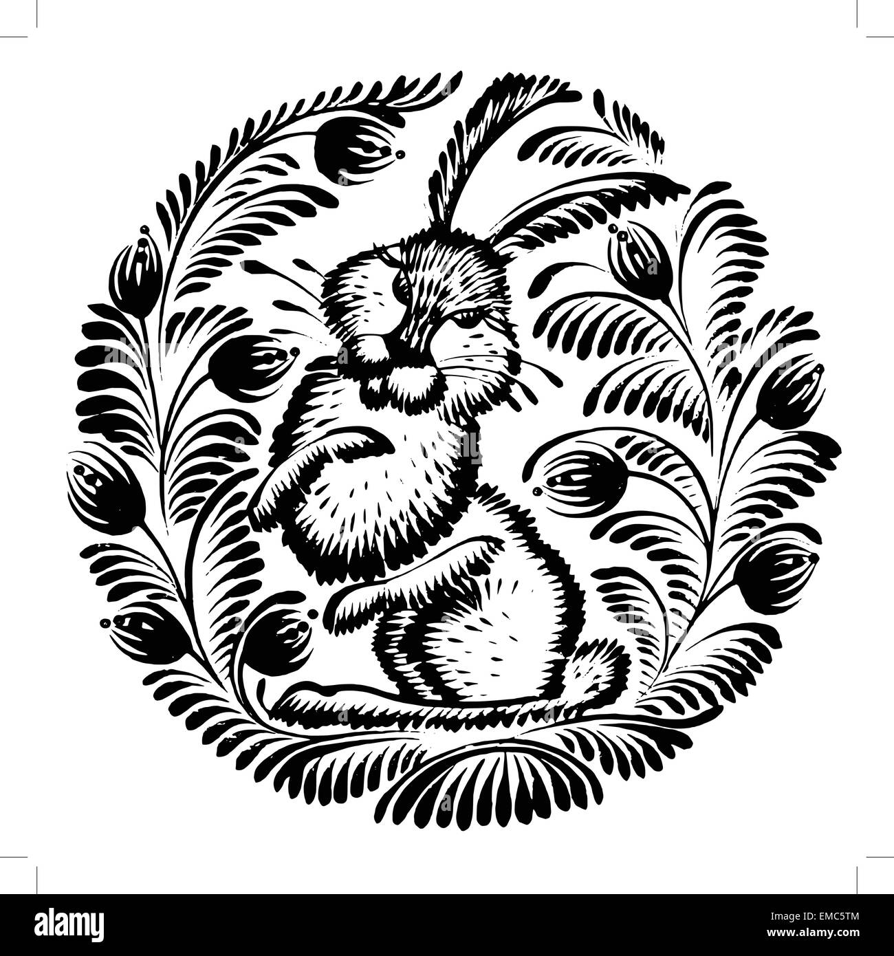 Indian rabbit Stock Vector Images - Alamy