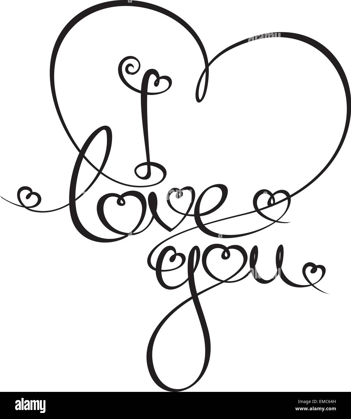 Love text handwriting Stock Vector Images - Alamy