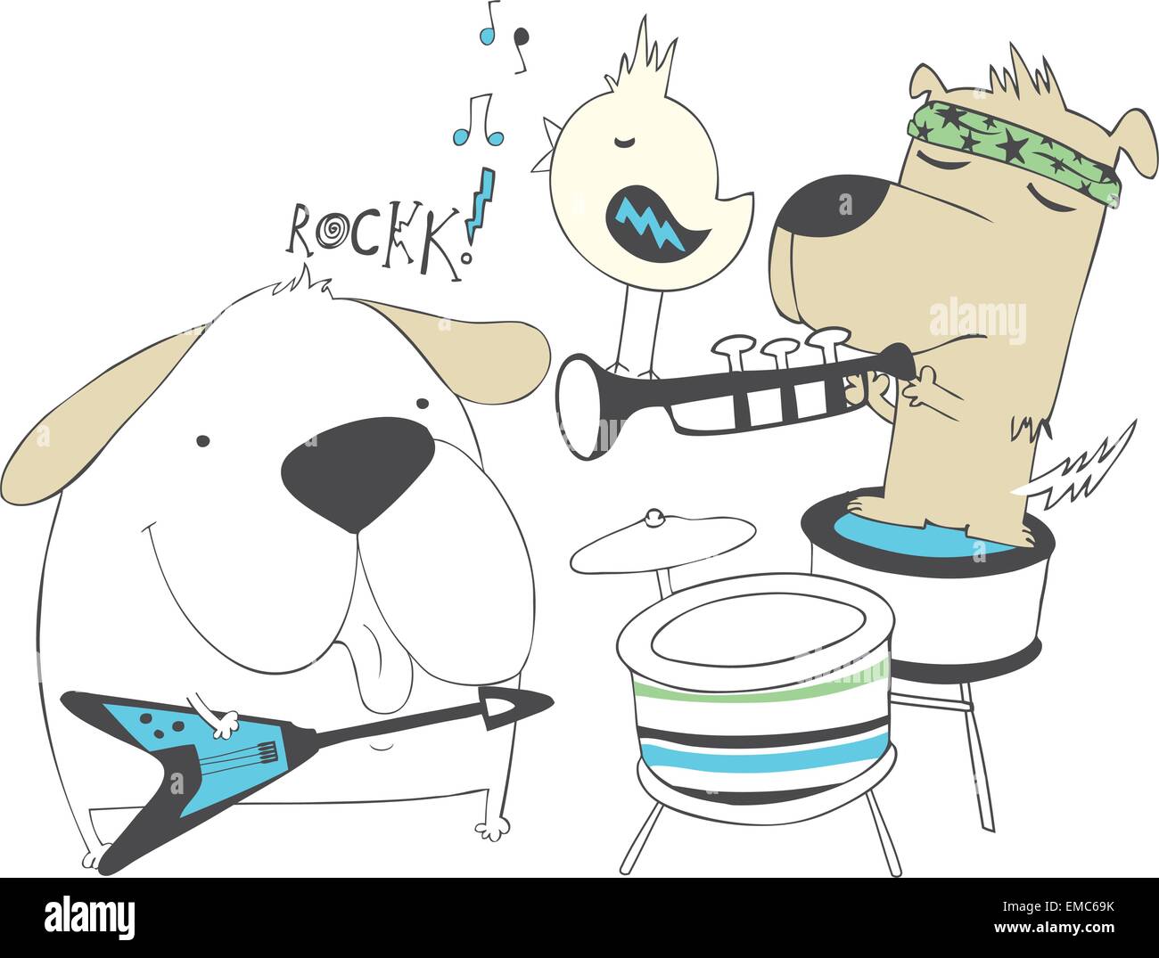 Party animals band Stock Vector Images - Alamy