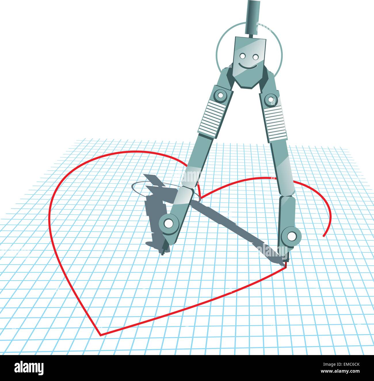 Cartoon compass geometry drawing school hi-res stock photography and ...