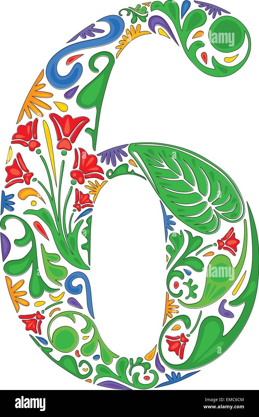 Six flower Stock Vector Images - Alamy