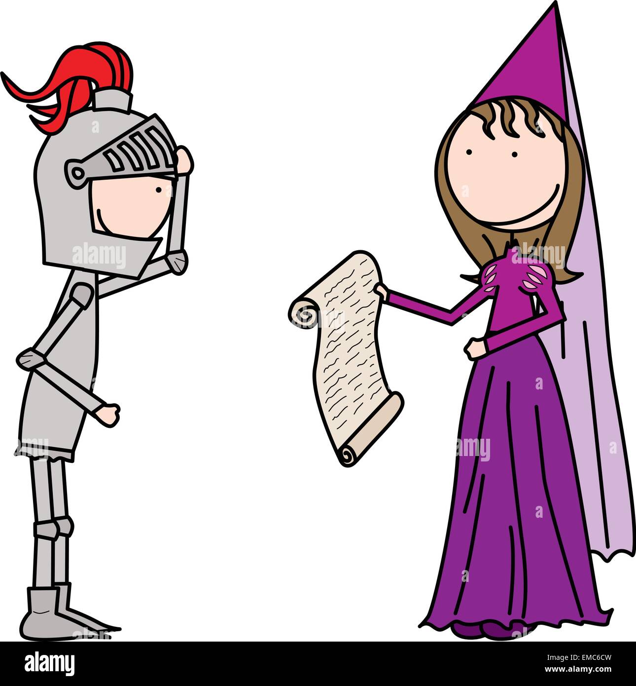 Knight and princess hi-res stock photography and images - Alamy