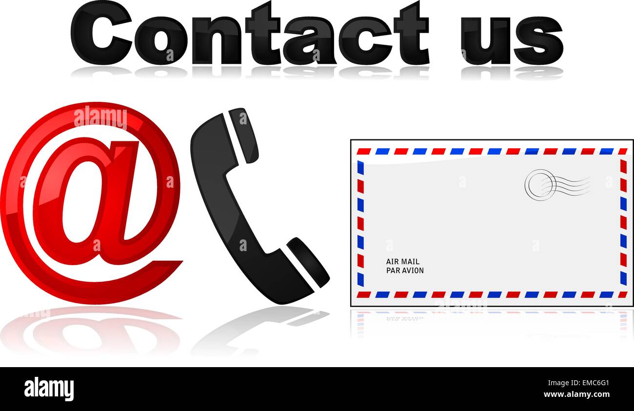 Contact us abstract concept Stock Vector Images - Alamy