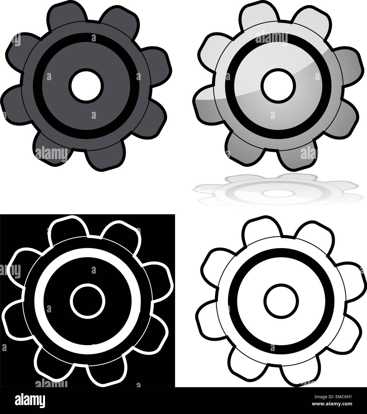Different gear Stock Vector Images - Alamy