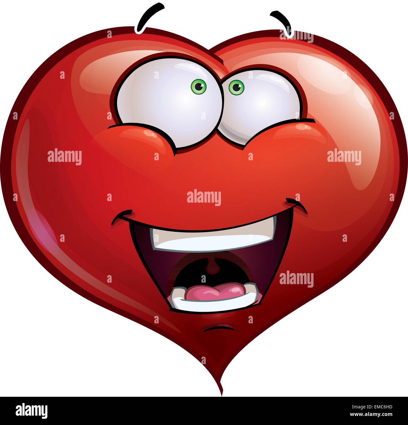 Heart Faces Happy Emoticons - Wanderful Stock Vector Image & Art - Alamy