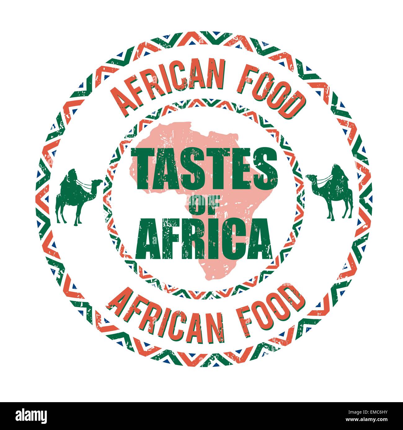 African food, tastes of Africa stamp Stock Vector Image & Art - Alamy