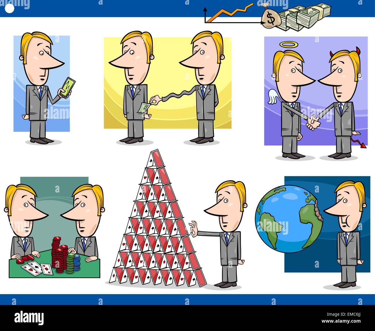 businessmen cartoon characters set Stock Vector Image & Art - Alamy