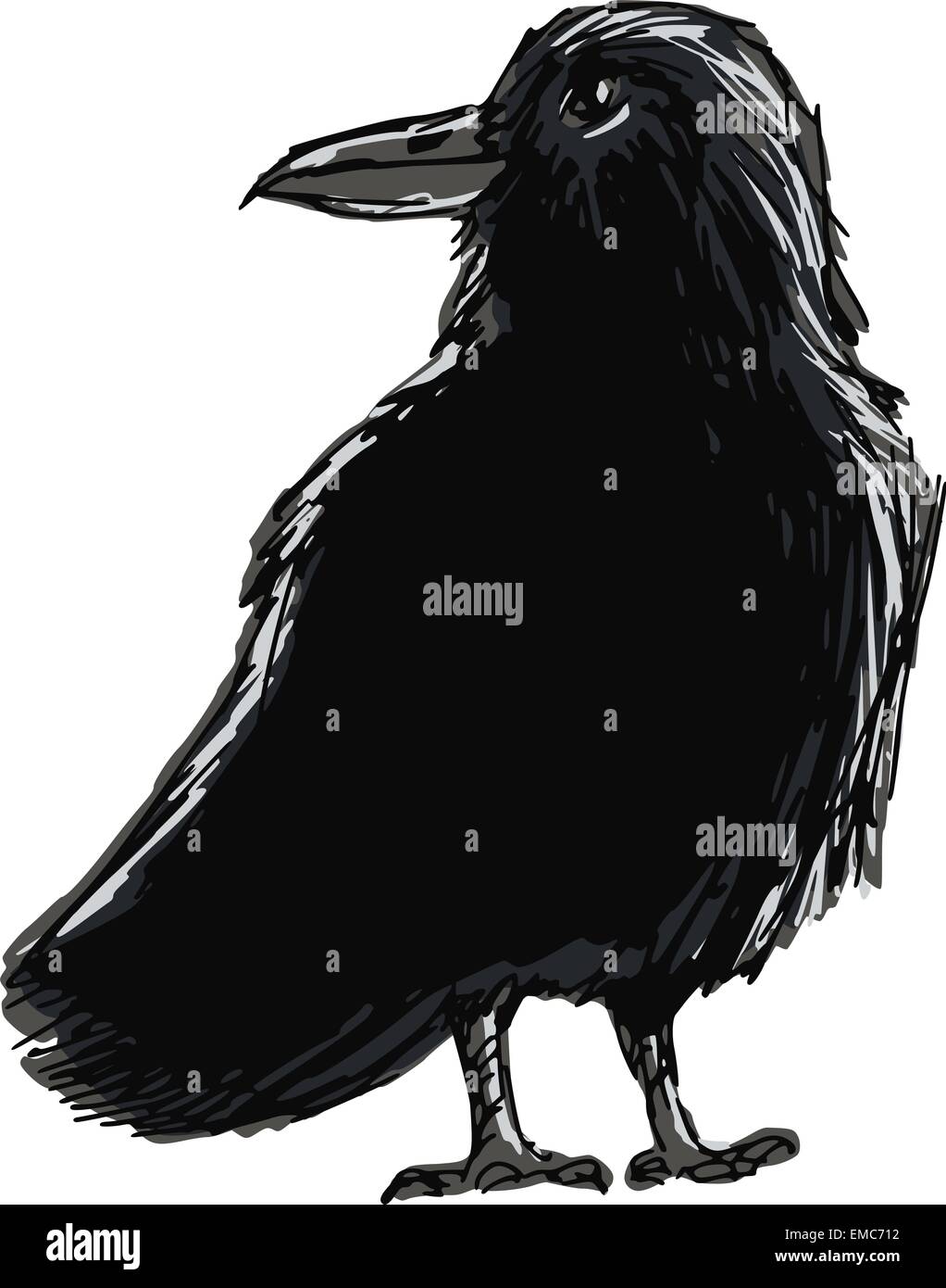 Raven symbol Stock Vector Images - Alamy