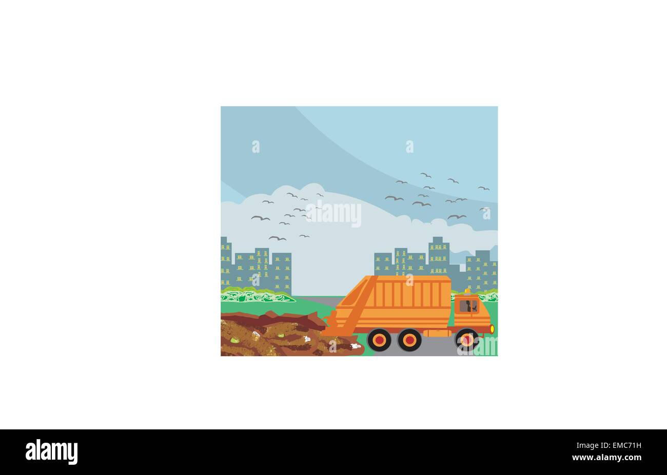 Cartoon dump truck Stock Vector Images - Alamy