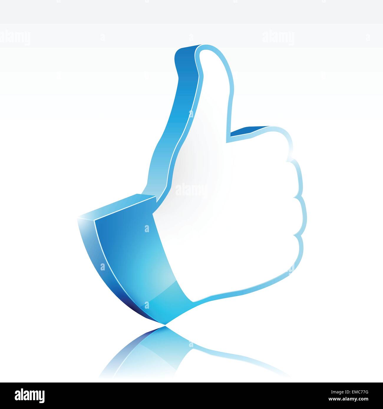 Blue like symbol 3d Stock Vector Images - Alamy