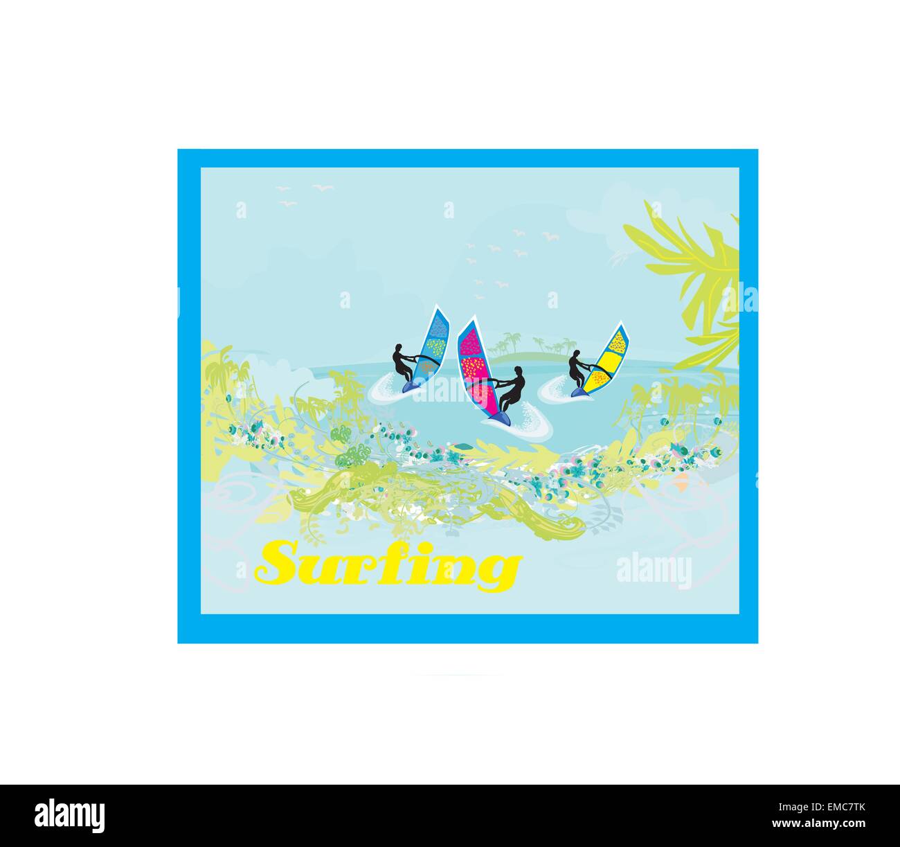 Sunny day beach Stock Vector Images - Alamy