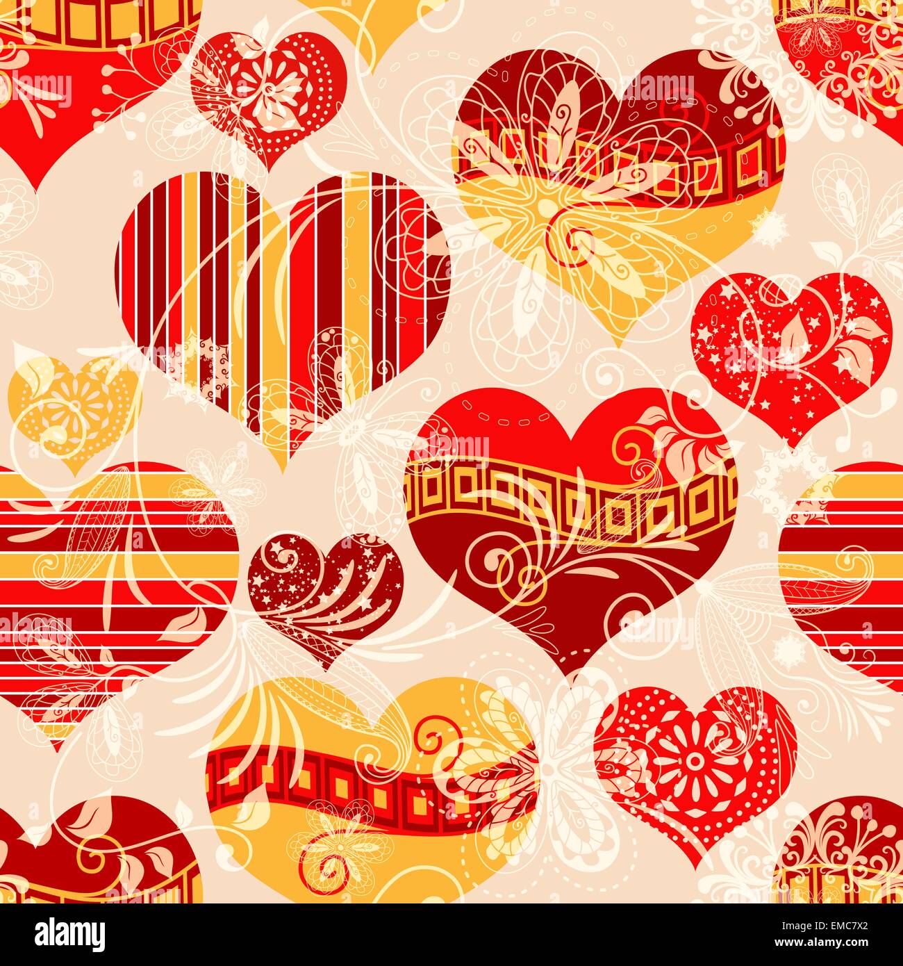 Seamless valentine pattern Stock Vector Image & Art - Alamy
