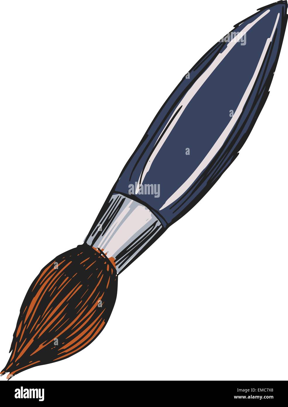 Hand paintbrush Stock Vector Images - Alamy