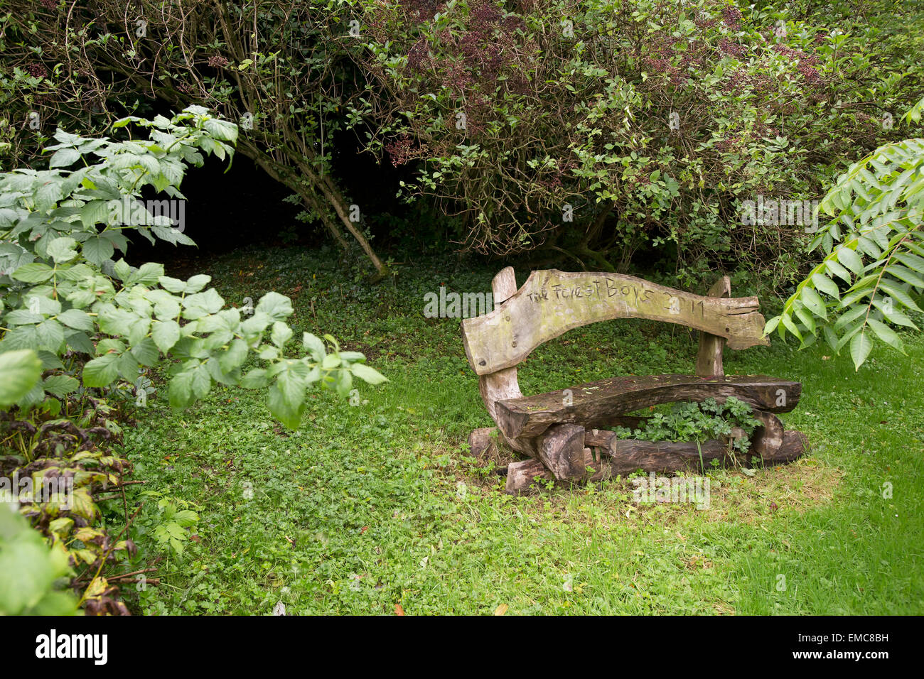 hand made bench Stock Photo - Alamy