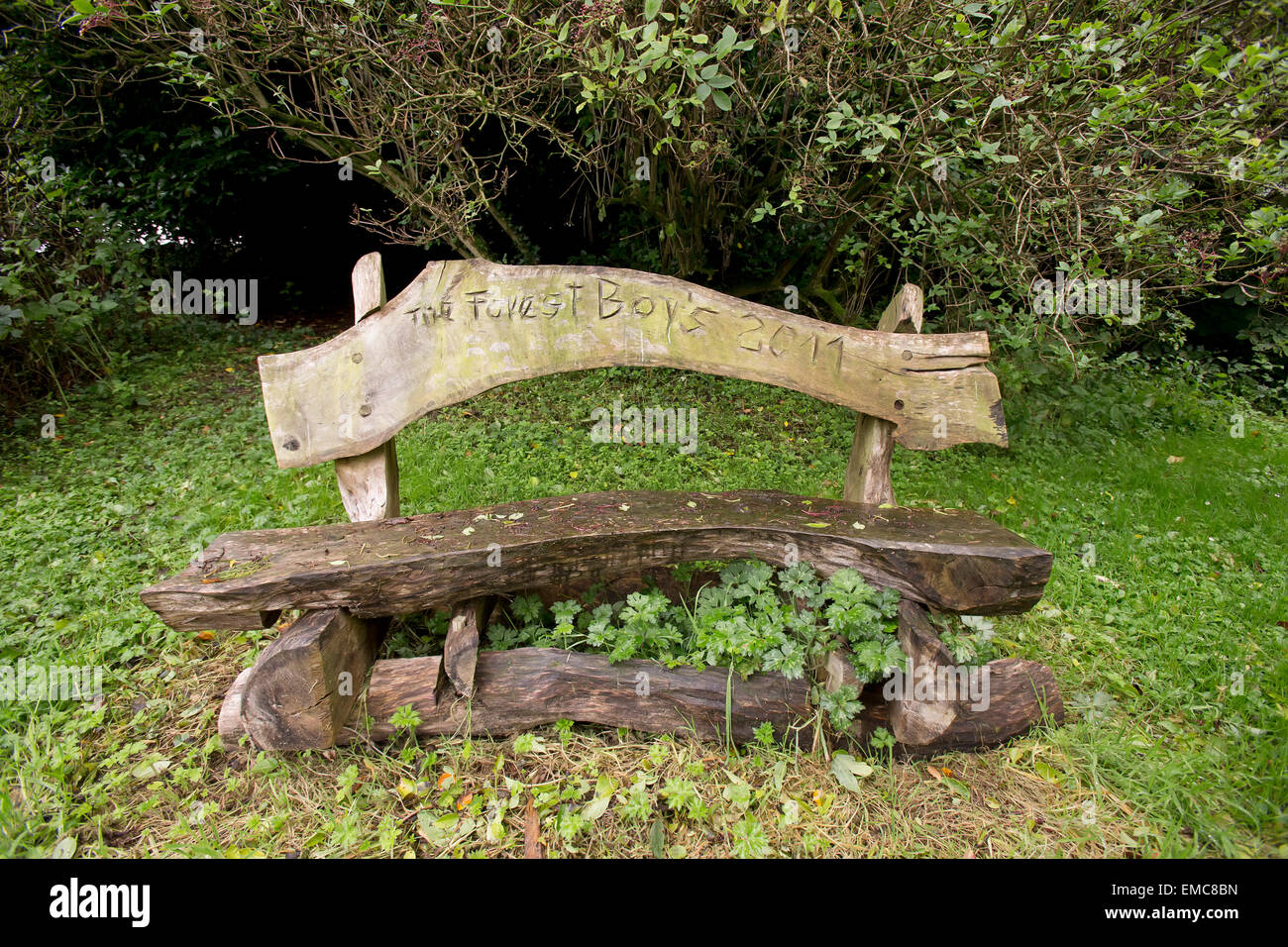 hand made bench Stock Photo - Alamy