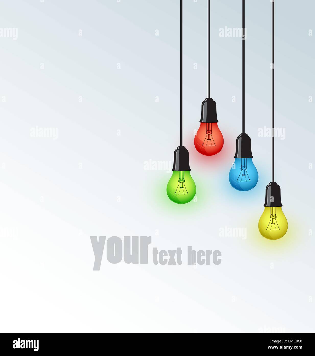 Electric bulb word art Stock Vector Images - Alamy