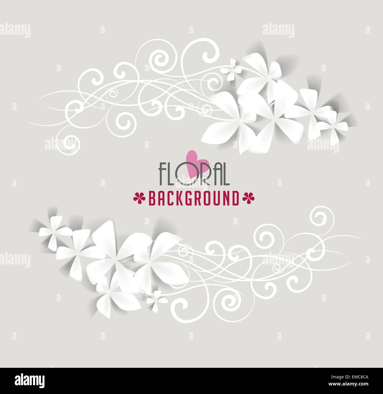 Flower spring frame white Stock Vector Images - Alamy