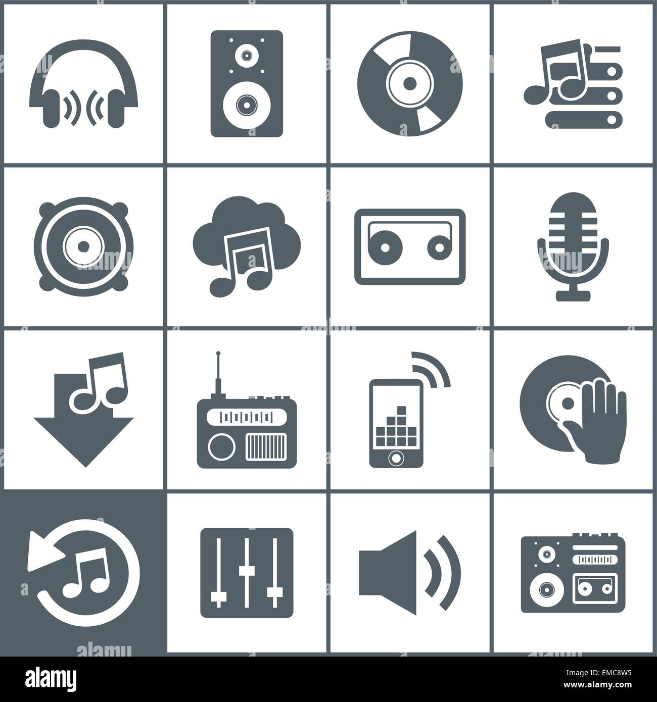 Vinyl icons hi-res stock photography and images - Alamy