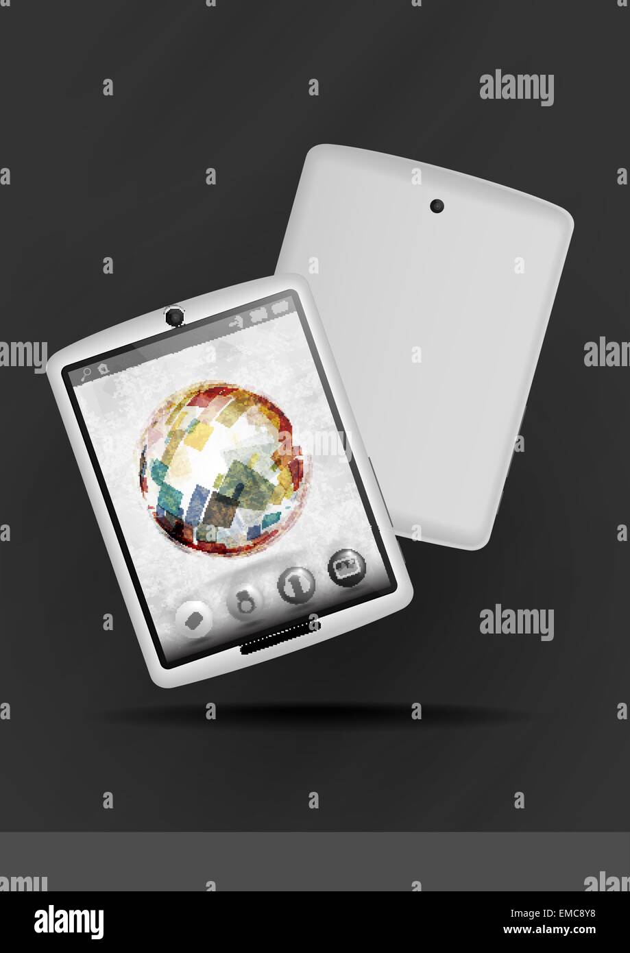 Digital tablet computer world Stock Vector Images - Alamy