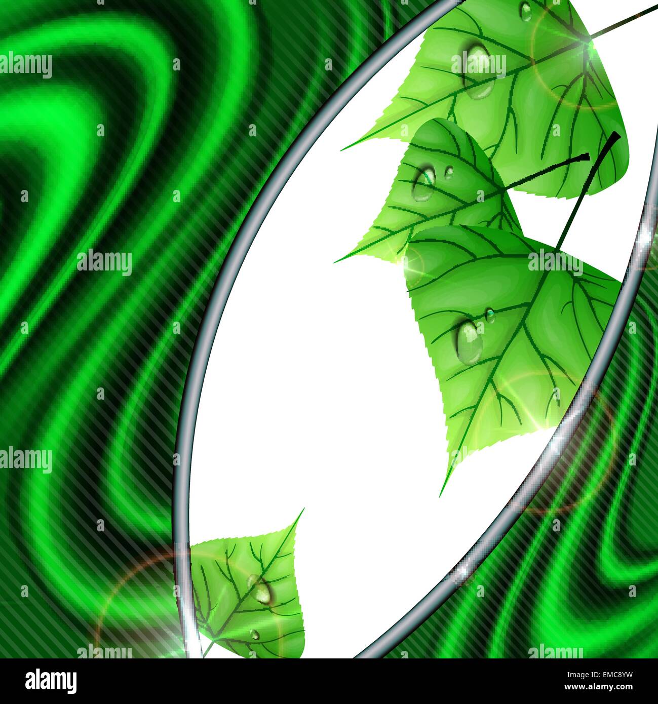 Eco Background With Leaves Stock Vector Image & Art - Alamy