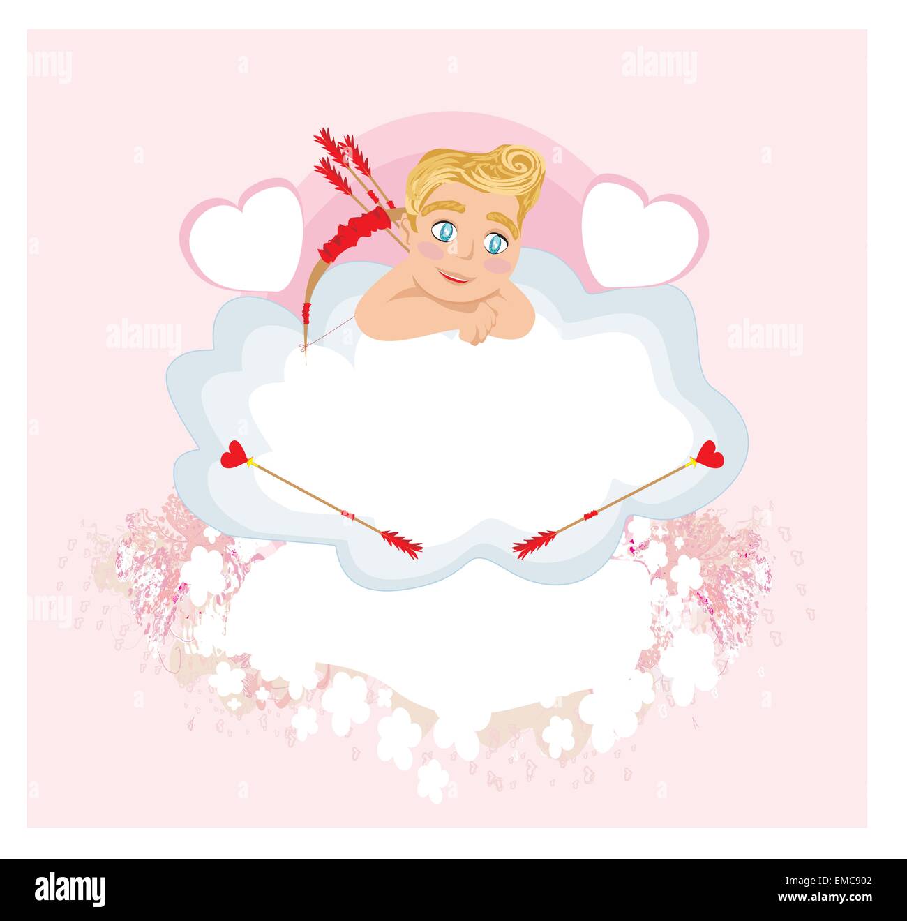 Doodle valentines day frame Cut Out Stock Images & Pictures - Alamy