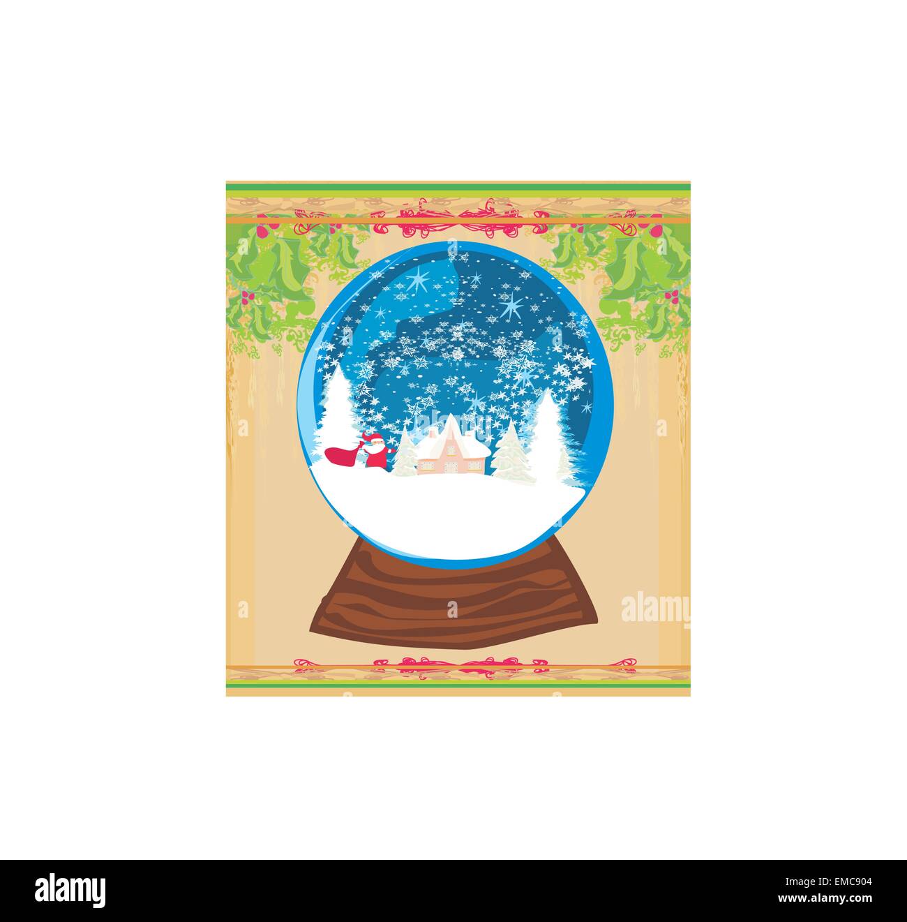 Snow ball santa claus Stock Vector Images - Alamy