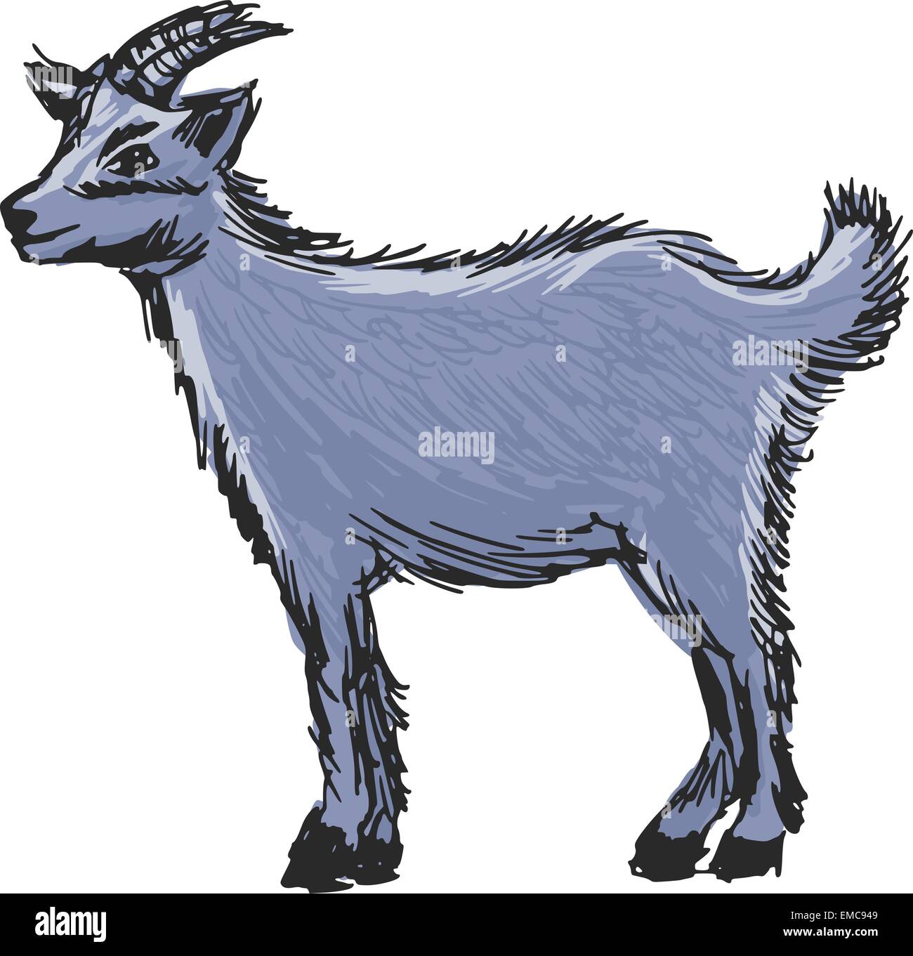 Young goat kid Stock Vector Images - Alamy