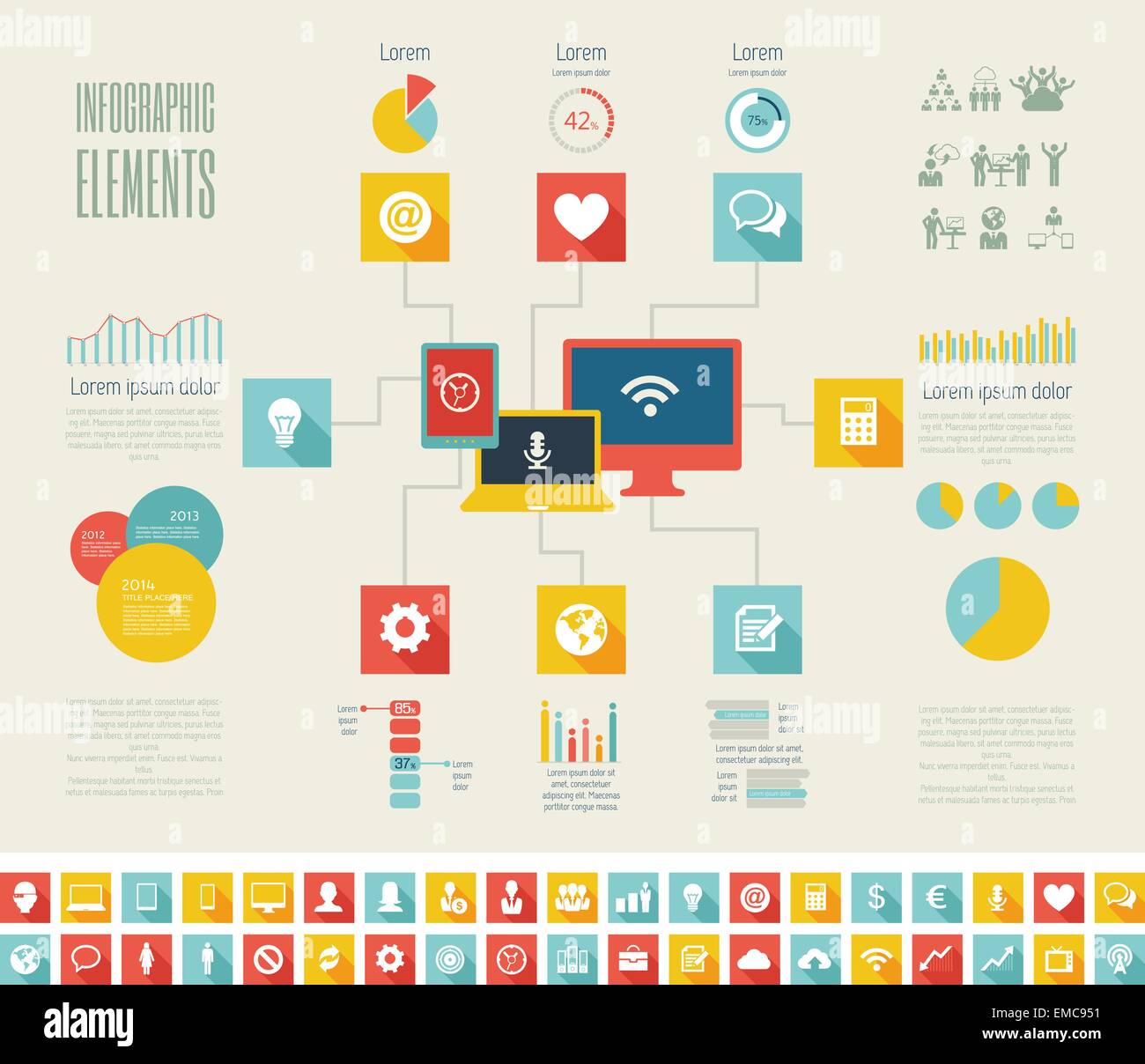 IT Industry Infographic Elements Stock Vector Image & Art - Alamy