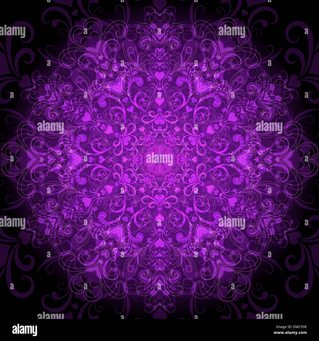 Dark violet round pattern Stock Vector Image & Art - Alamy