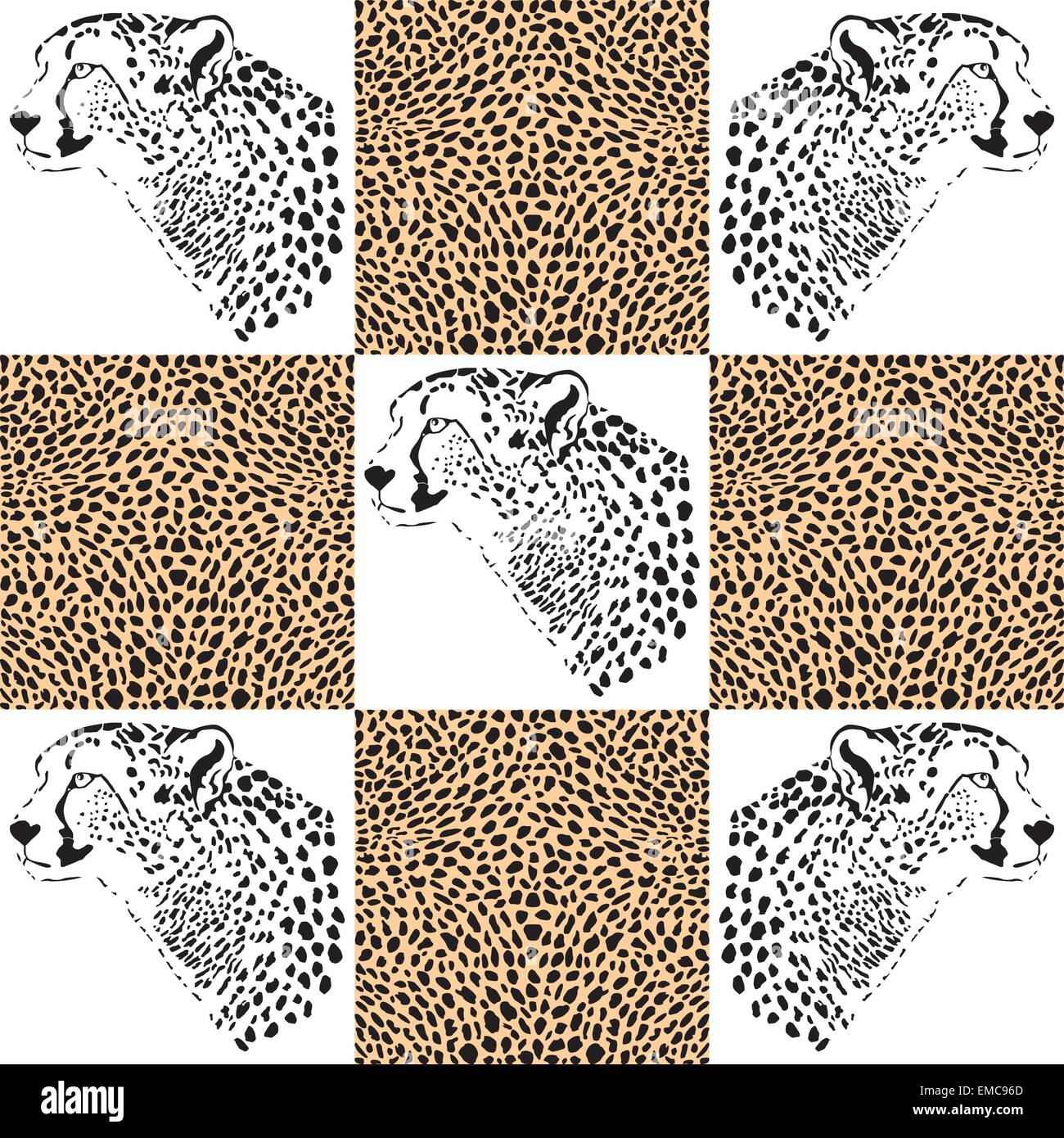 Cheetah patterns for textiles and wallpaper Stock Vector Image & Art ...