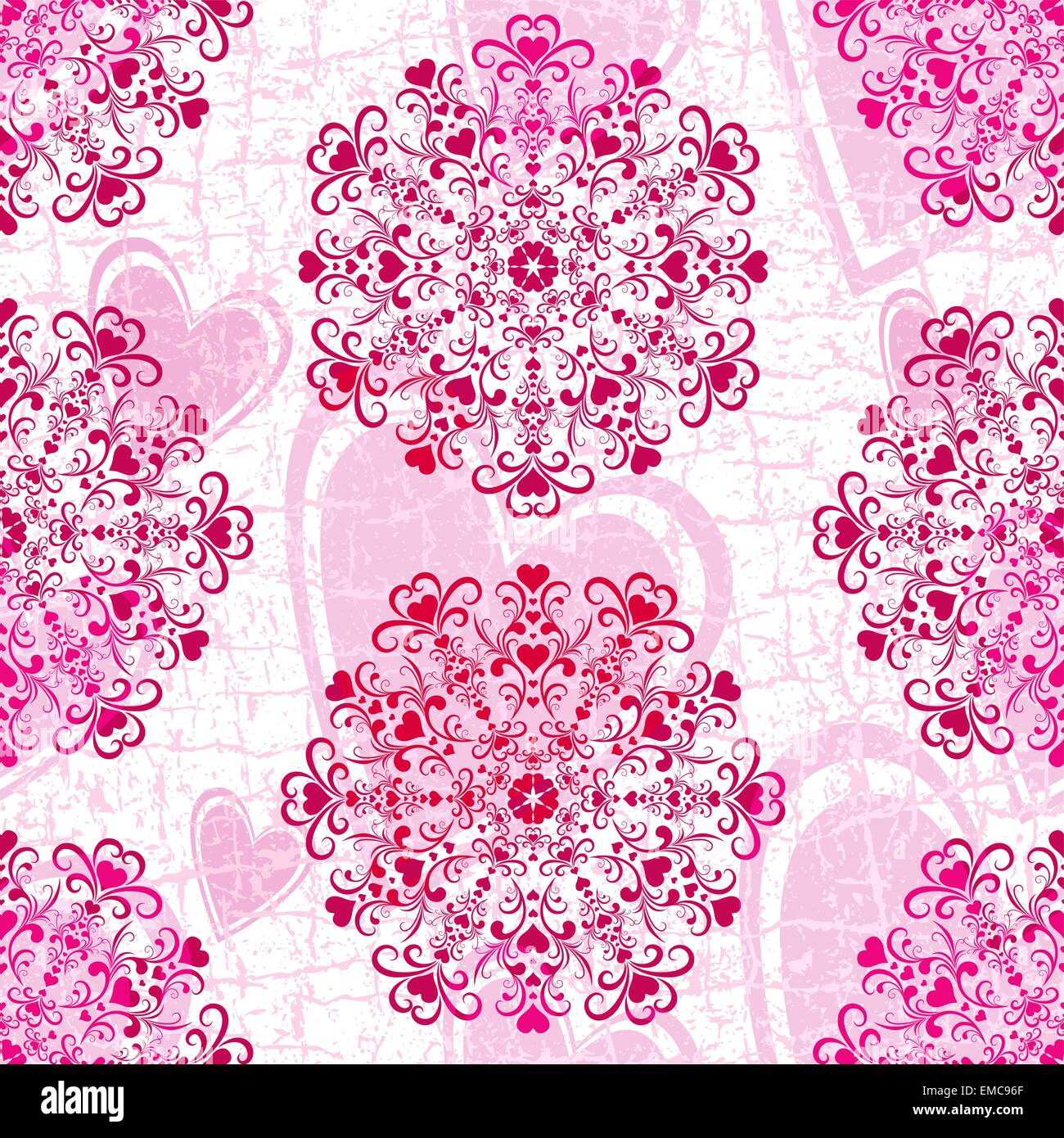 Seamless valentine pink grunge pattern Stock Vector Image & Art - Alamy