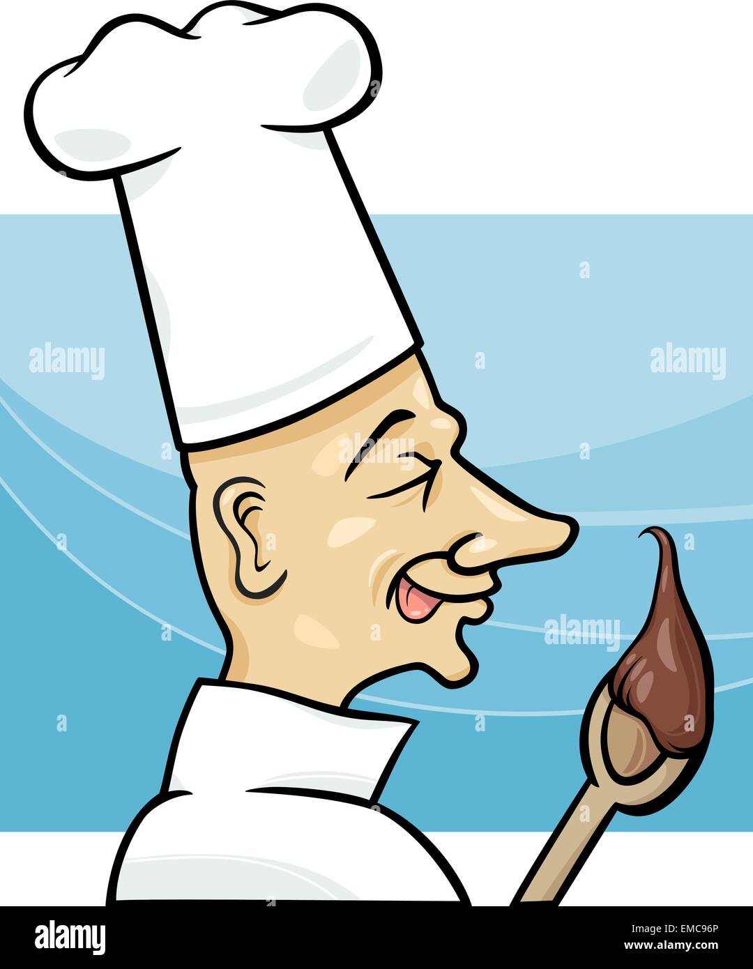 cook with chocolate cream cartoon Stock Vector Image & Art - Alamy