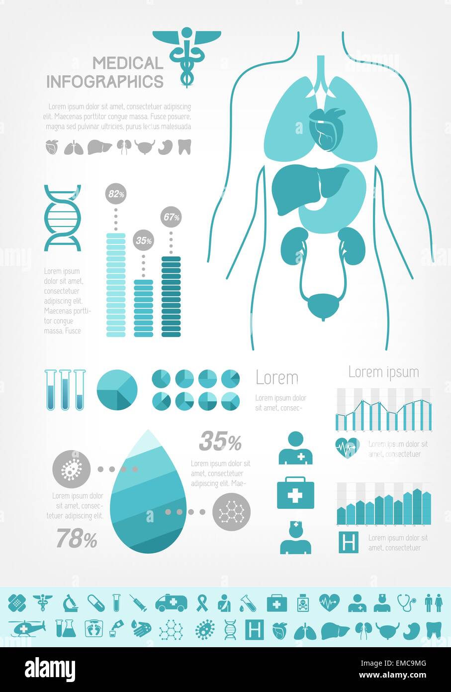 Medical Infographic Template Stock Vector Image & Art - Alamy