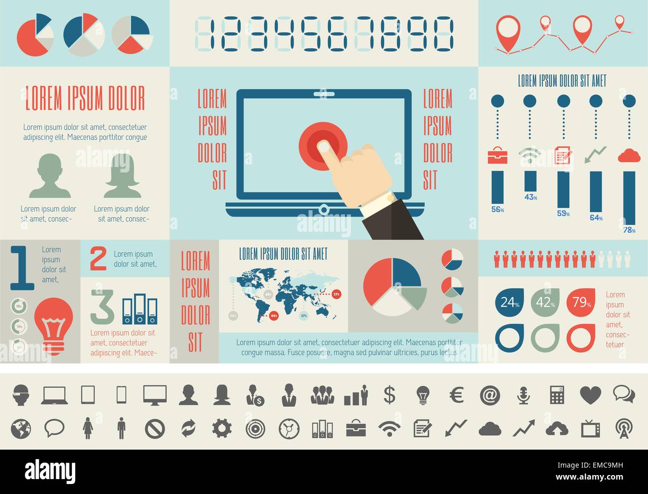 IT Industry Infographic Elements Stock Vector Image & Art - Alamy