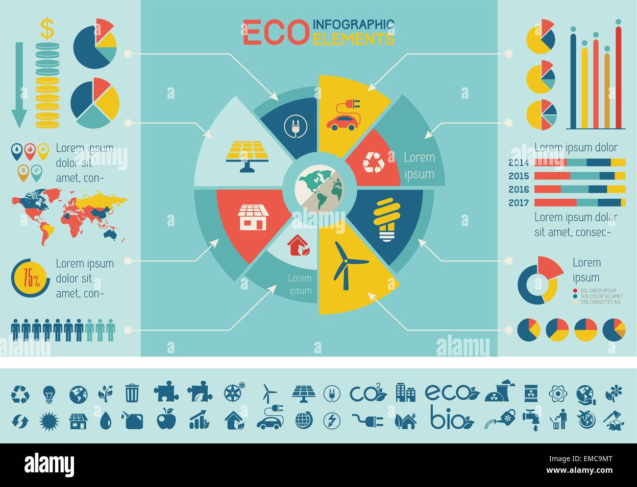 Ecology Infographic Template Stock Vector Image & Art - Alamy