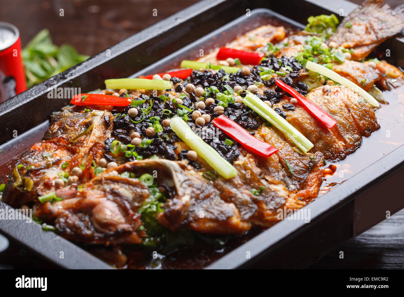Chinese style grilled fish, Sichuan flavor Stock Photo - Alamy