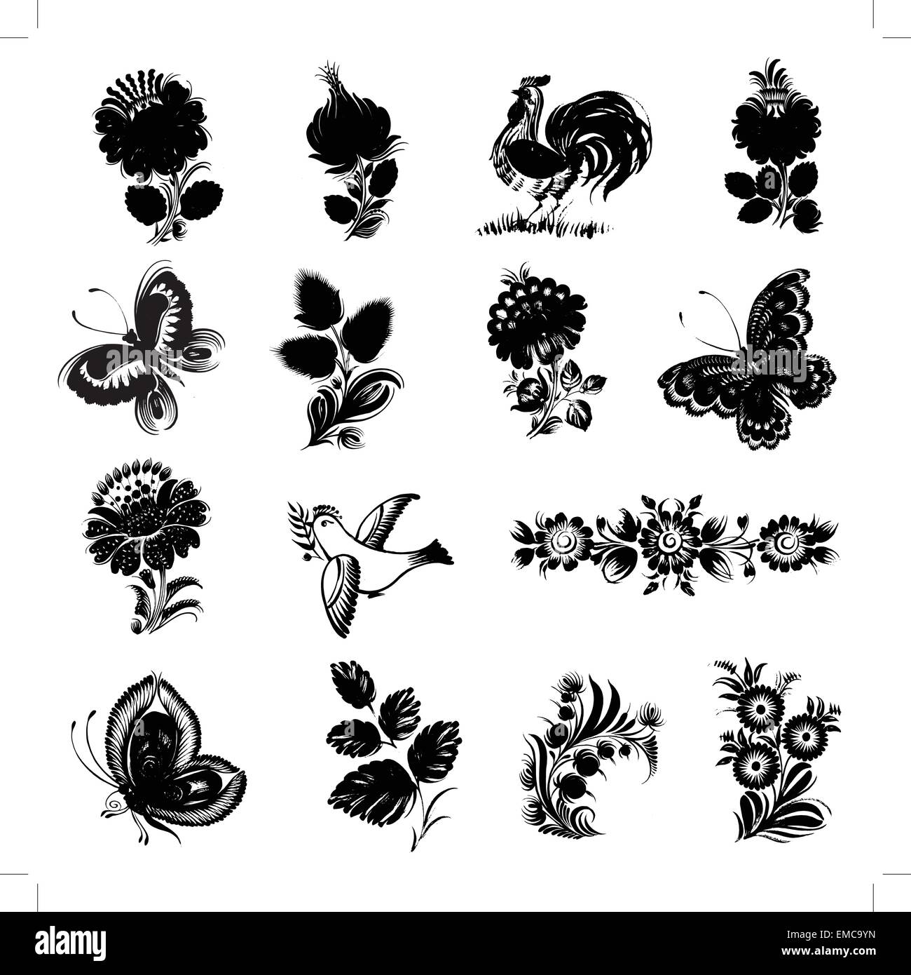 Paisley pattern on black Cut Out Stock Images & Pictures - Alamy