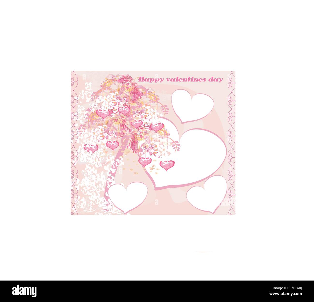 Valentines tree background Stock Vector Image & Art - Alamy
