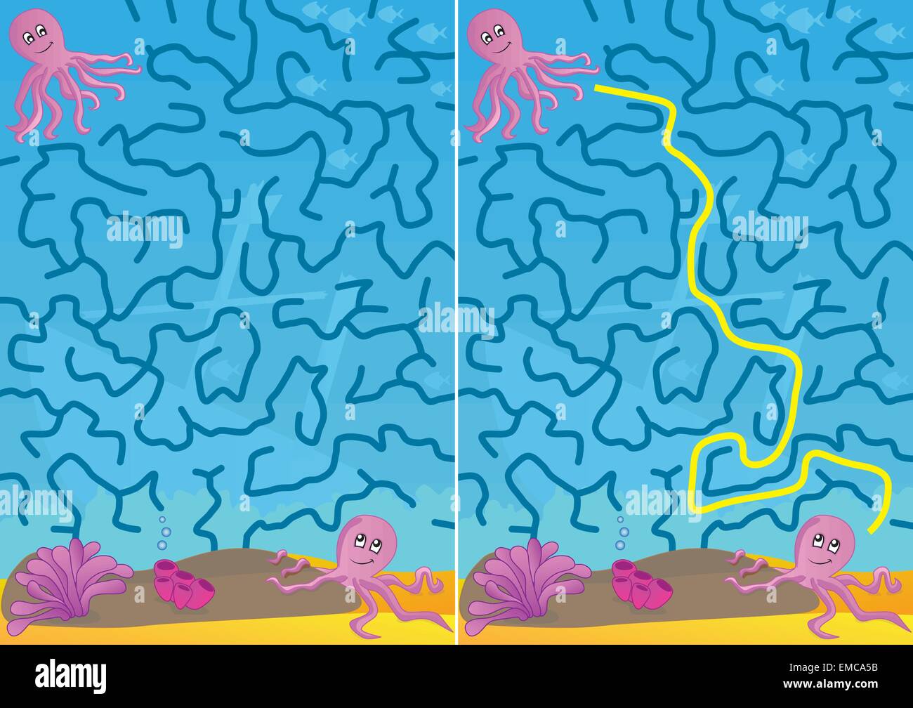 Octopus maze hi-res stock photography and images - Alamy