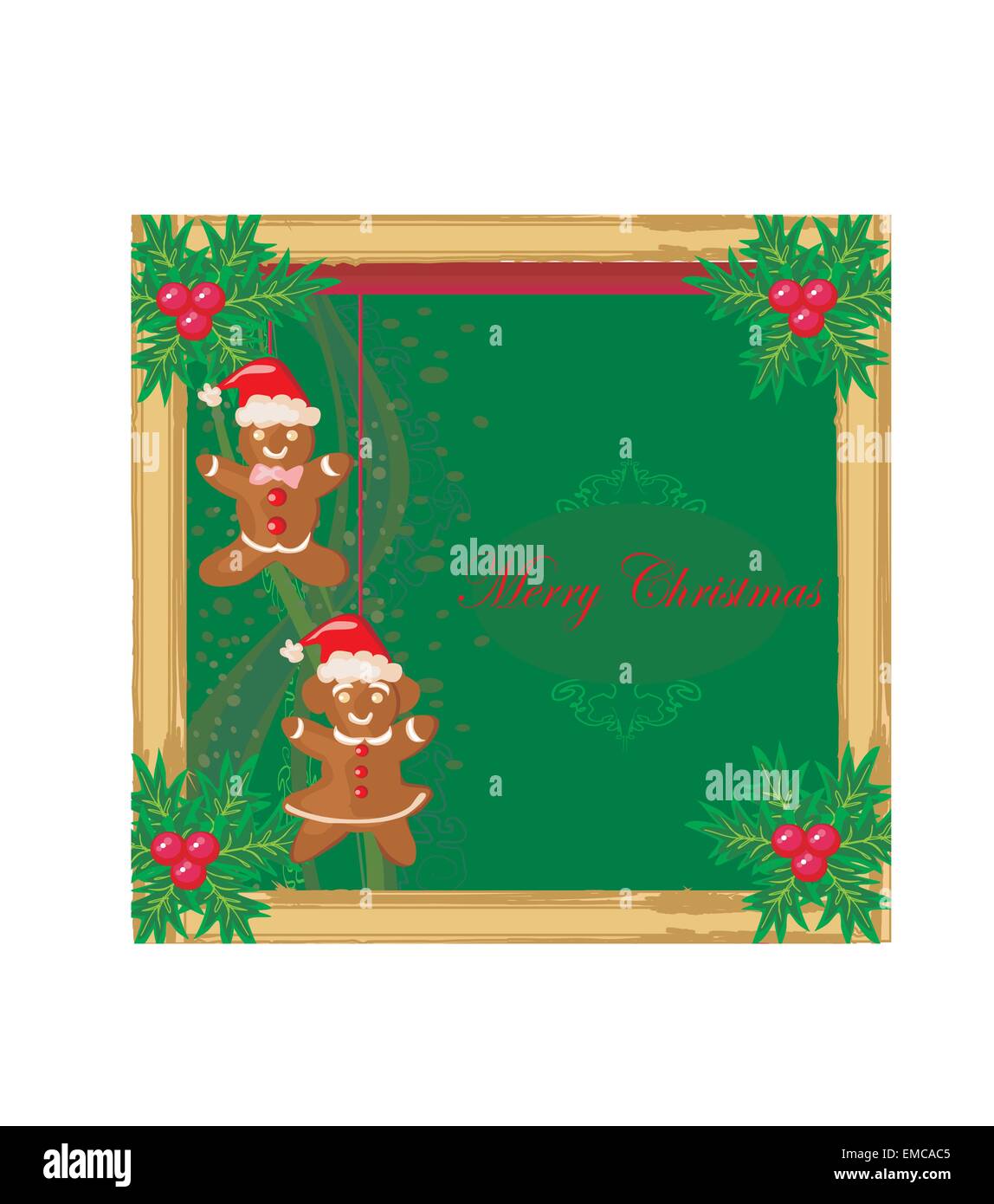 Abstract card with Christmas gingerbread Stock Vector Image & Art - Alamy